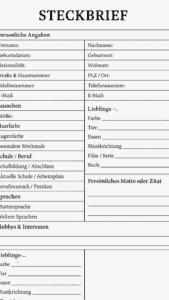 Steckbrief Vorlage erstellen » So klappt's einfach und schnell ...